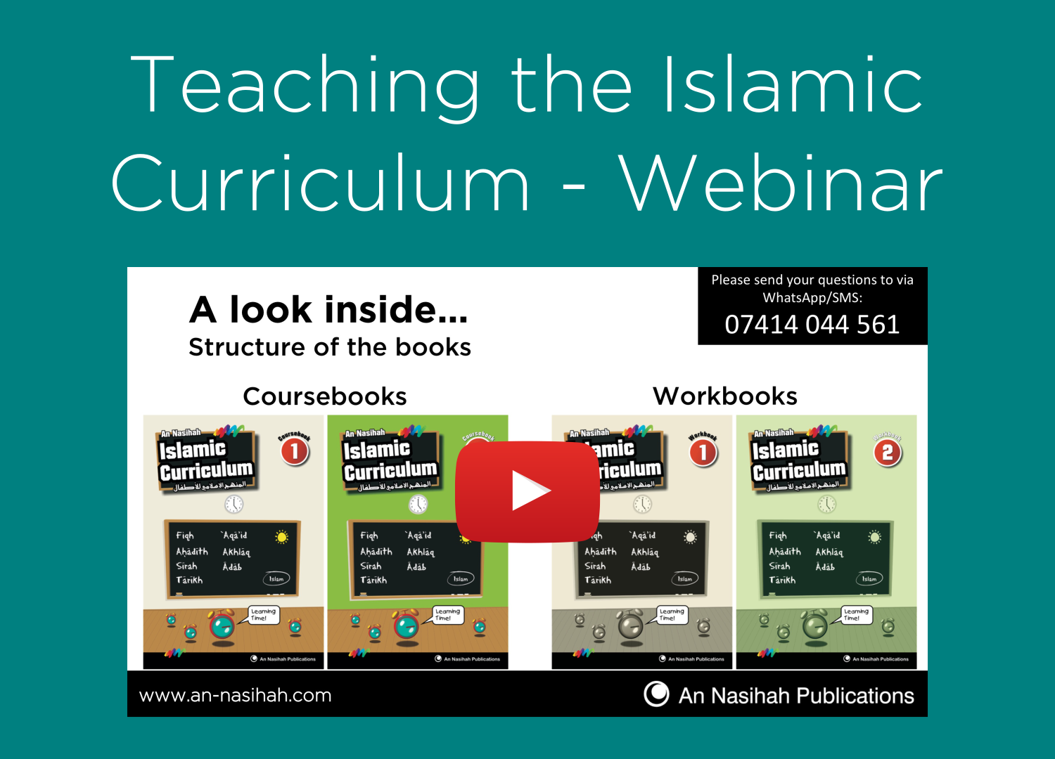 Teaching the Islamic Curriculum | Webinar | An Nasihah Publications
