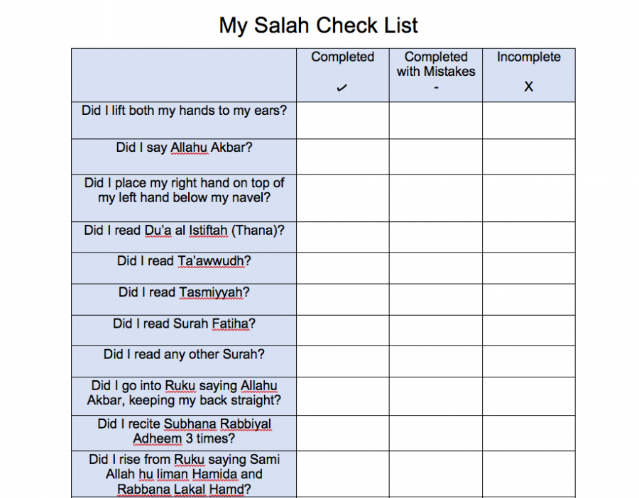 My Salah Checklist | An Nasihah Publications