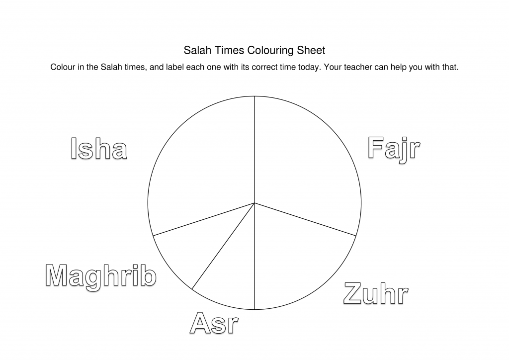 Salah Times Colouring Sheet | An Nasihah Publications