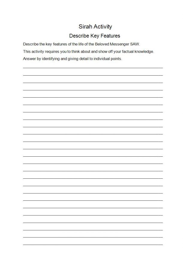Describe Key Features of the Sirah | An Nasihah Publications Describe Key Features of the Sirah | An Nasihah Publications