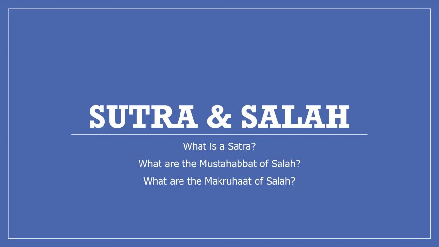 Sutra and Salah | An Nasihah Publications