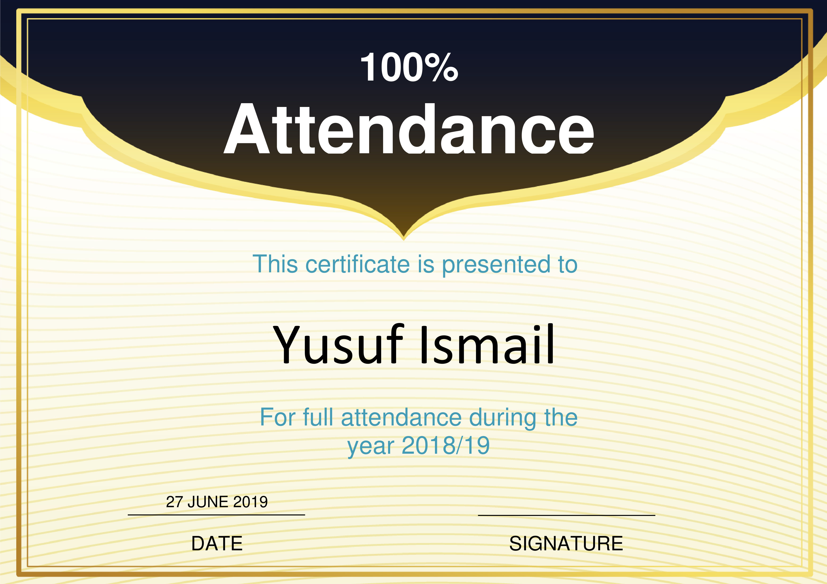 Attendance Certificate An Nasihah Publications