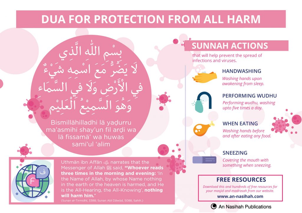 Dua for protection from Illnesses - Poster | An Nasihah