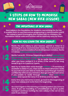 5 Steps to memorise Sabak | An Nasihah Publications