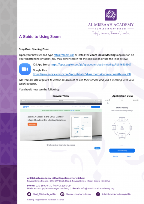 Guide to using Zoom | An Nasihah Publications