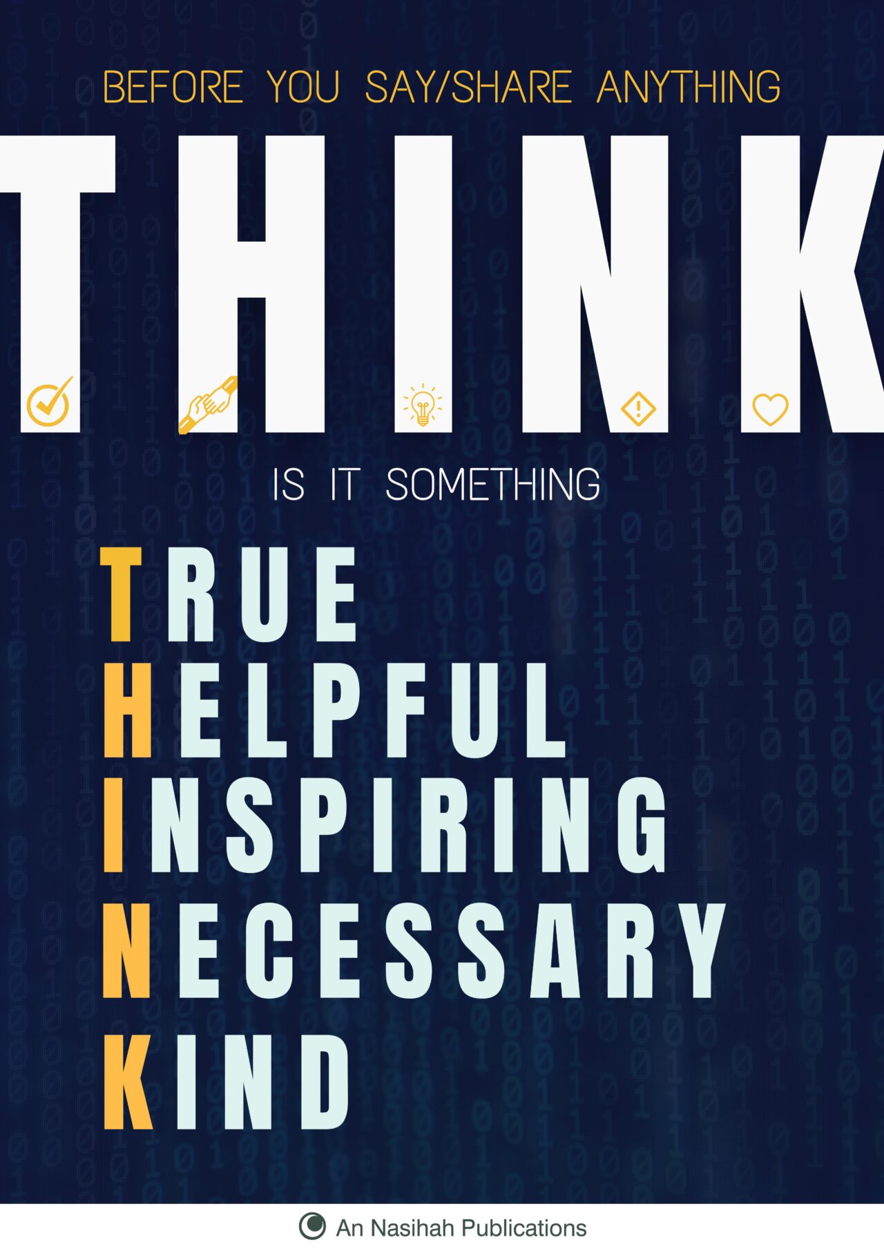 Think - e-safety Poster | An Nasihah Publications