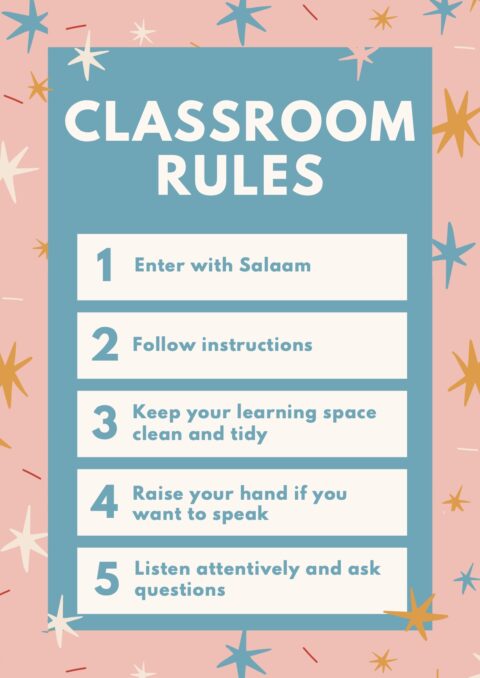 Classroom Rules Poster | An Nasihah Publications