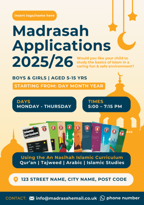 Maktab Poster Template | An Nasihah Publications